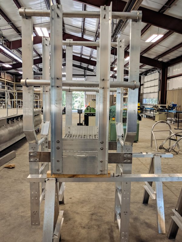 Gallery - Aluminum Fixed Caged Ladders | Ascend Fab